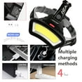 200M Long Lighting Distance 8000Lm Cob Led Headlamp Usb Rechargeable ...