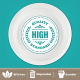 PLASTICPRO Large Round Plastic Plates, Disposable and Microwavable, 6 ...