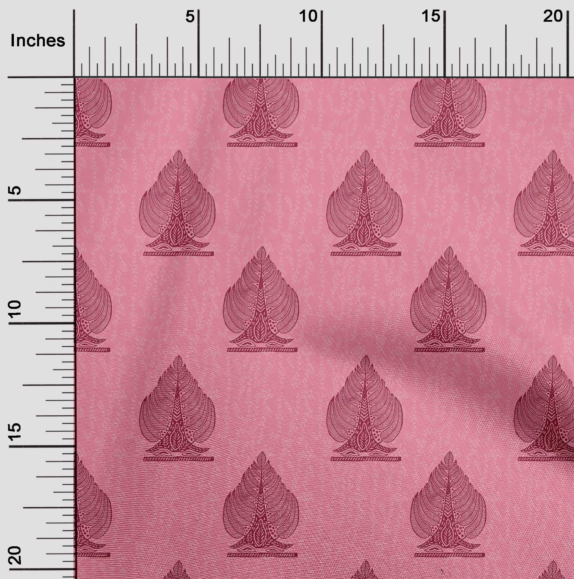 oneOone Cotton Poplin Fabric Leaves & Tree Block Fabric Prints By Yard ...