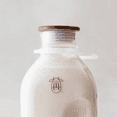 Almond Cow Glass Milk Container, 60 fl oz, Reusable Clear Glass Pitcher ...