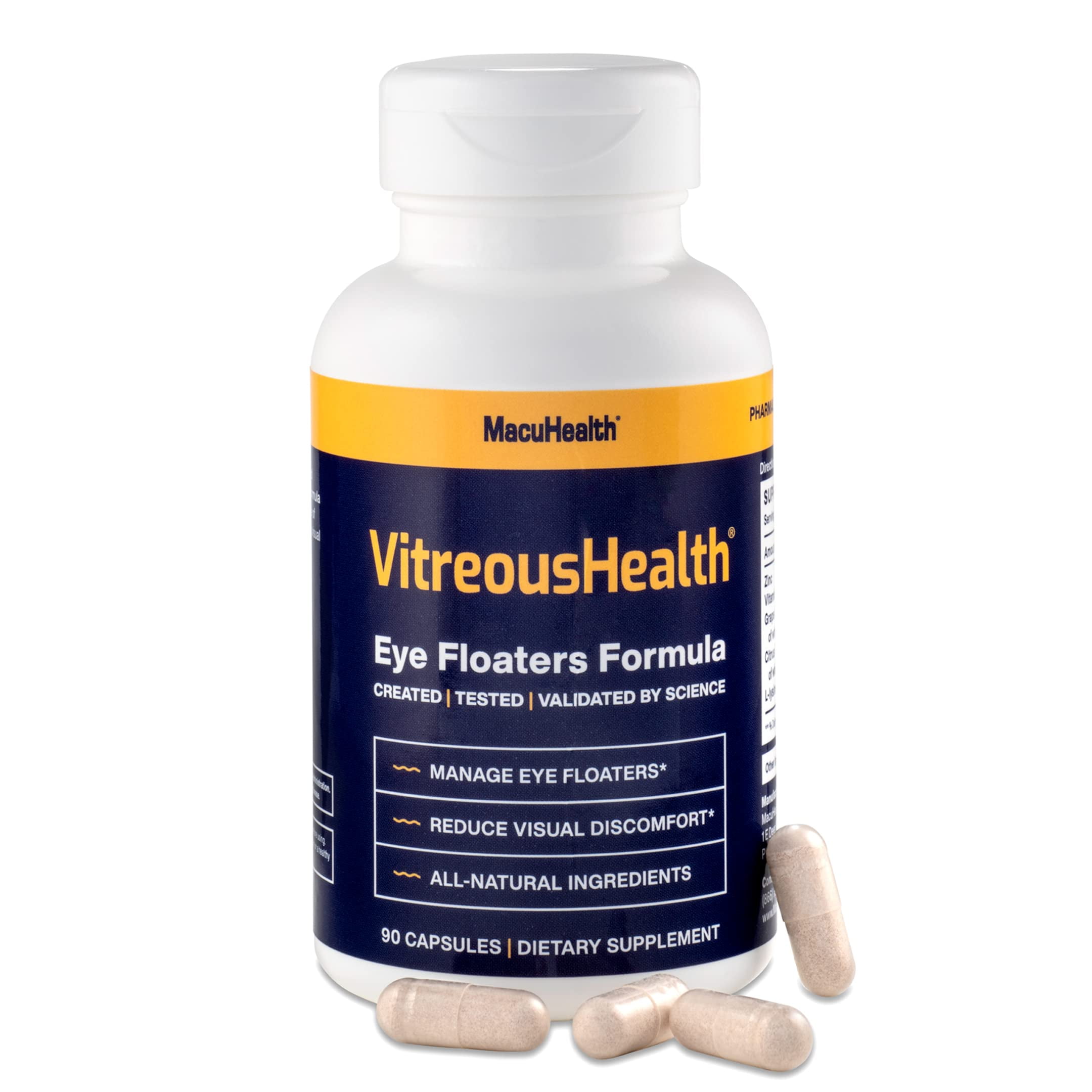 MacuHealth VitreousHealth Evidence-Based Eye Supplement for Floaters ...