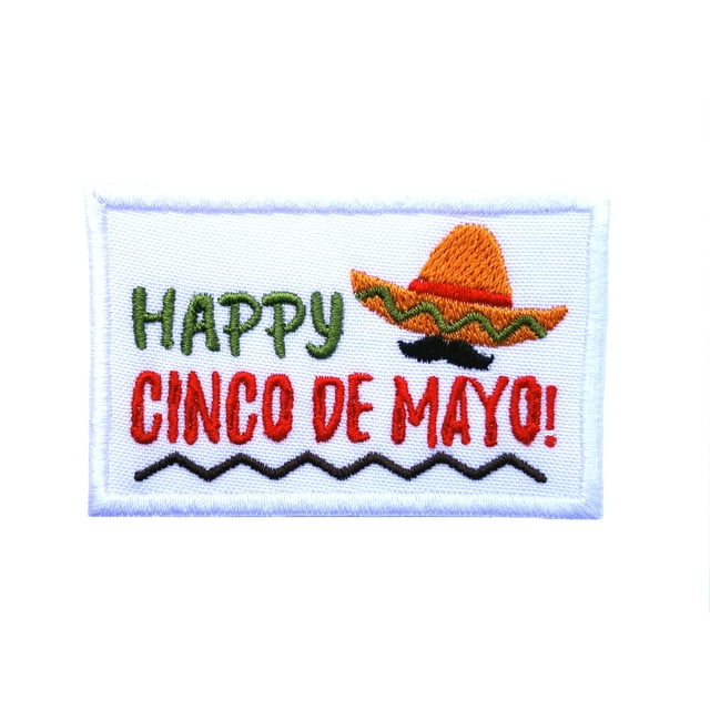 Cinco de Mayo Happy Cinco de Mayo Embroidered Iron On Patch - Walmart.com