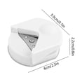 LNOGEUPG Pure White Lightweight Mini Corner Rounder Punch Non Slip ...