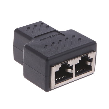 Bail 1 To 2 Ways LAN Ethernet Network Cable RJ45 Female Splitter ...