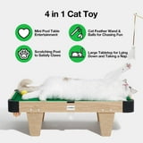 VETRESKA Cat Pool Table Toy with Wand, Sisal Rope Scratching Post ...