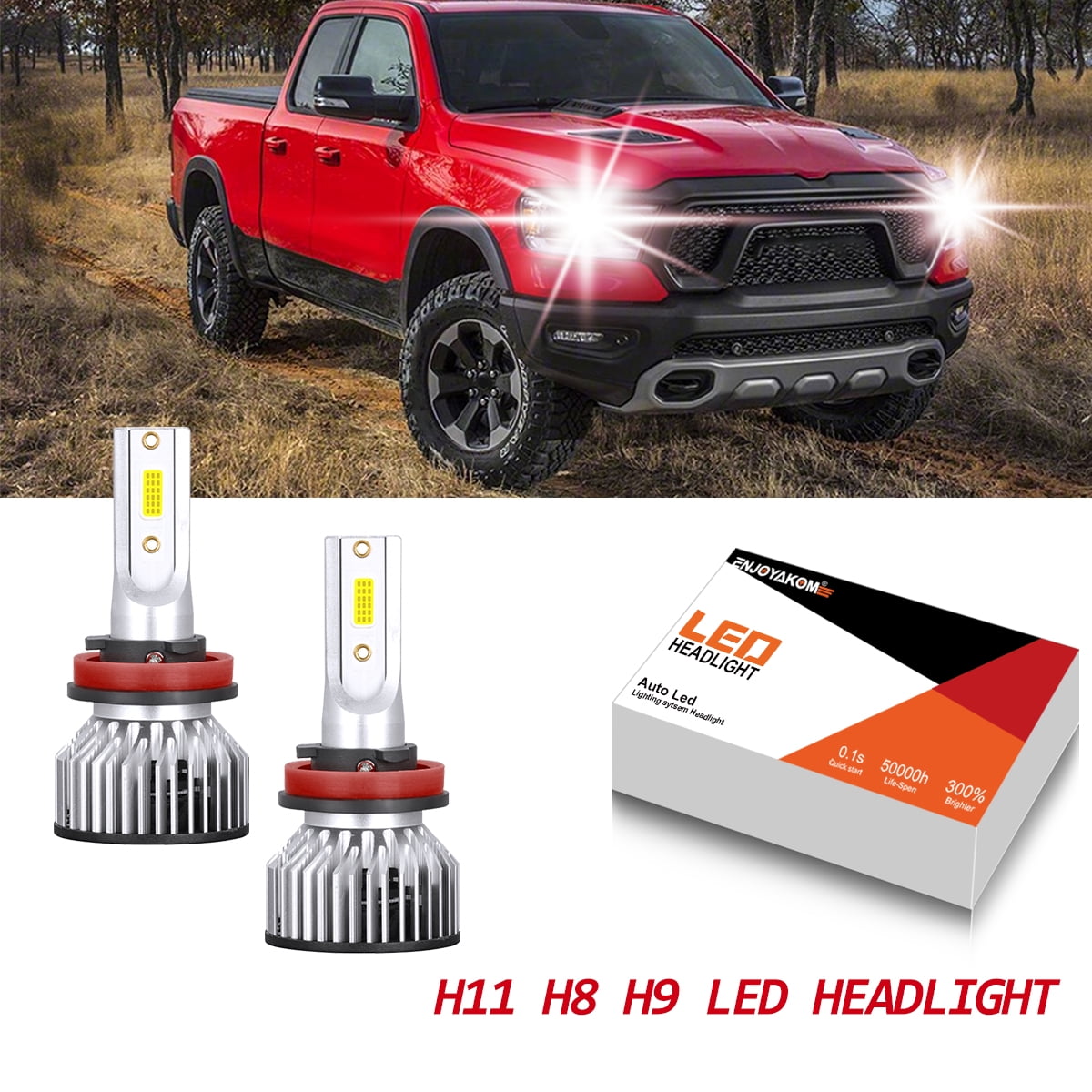Click here for Enjoyakom 2x H11 Low Beam Led Headlight Bulb Kit F... prices