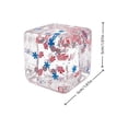 1.97in Patriotic Snowflake Cube Squeeze Ornament, Red White Blue ...