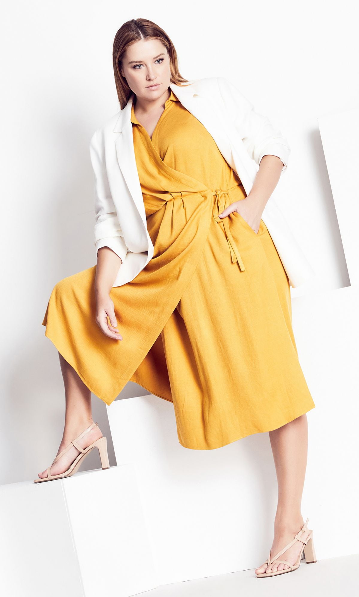 Refinity Women's Plus Size Vivian Dress - Gold - Walmart.com