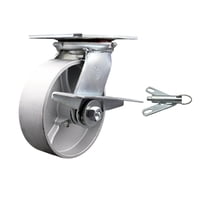 4 Inch SS Thermoplastic Caster Set with Roller Bearing 2 Swivel Lock 2 ...