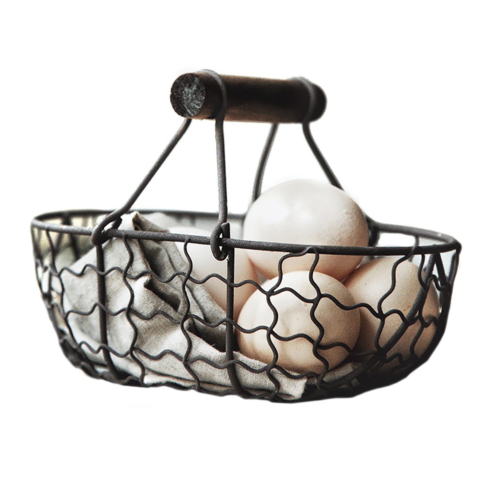 Click here for Lqxzwjy Round Chicken Wire Egg Basket Fruit Basket... prices