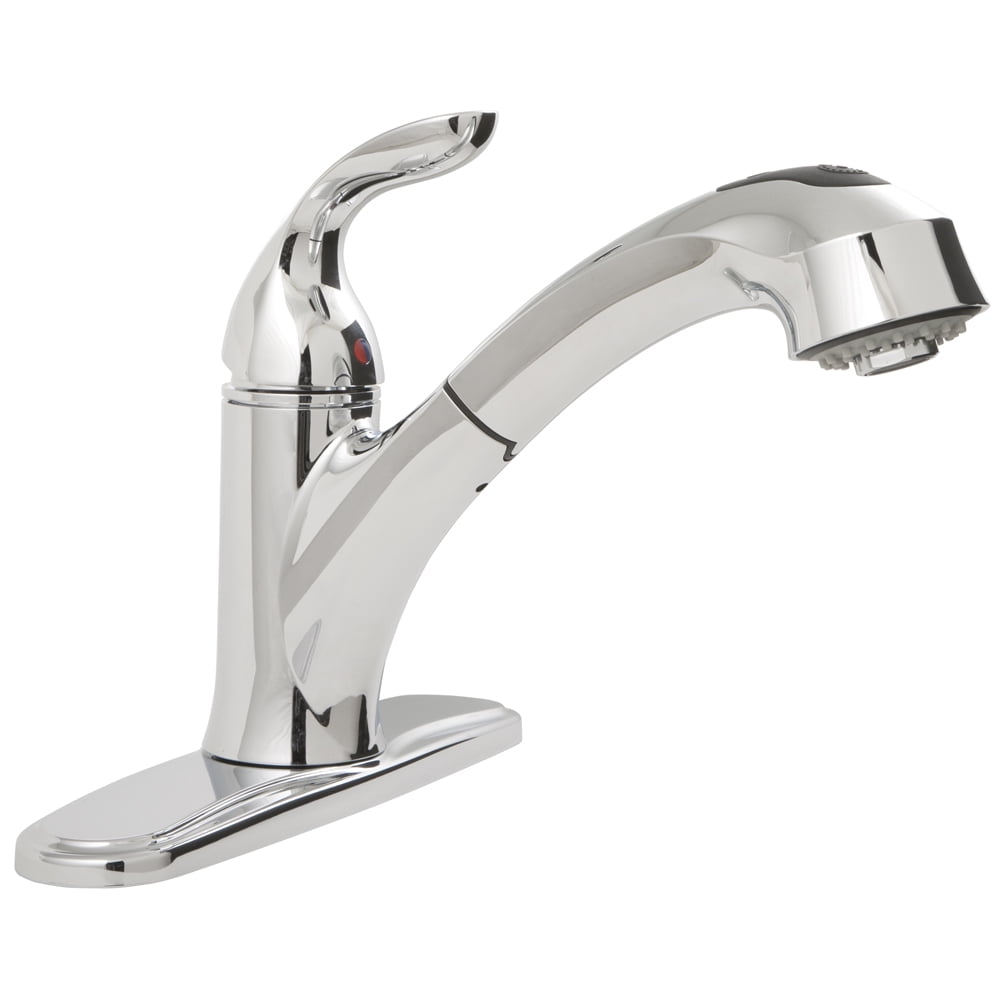 Aqualife Single Handle Pull-Out Kitchen Faucet, Chrome - Walmart.com ...