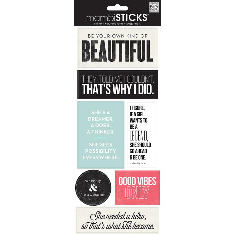 Sayings Stickers-be Your Own Beautiful - Walmart.com