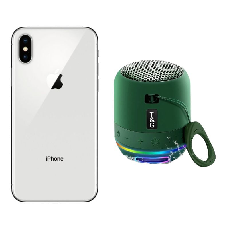 iPhone X 64GB Reacondicionado Plata + Mini Bocina Apple iPhone iPhone X ...