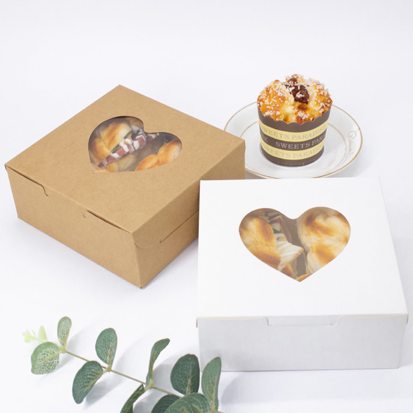 10-Piece Cupcake Box - Visible - Food Grade - Mini Individual Cake ...