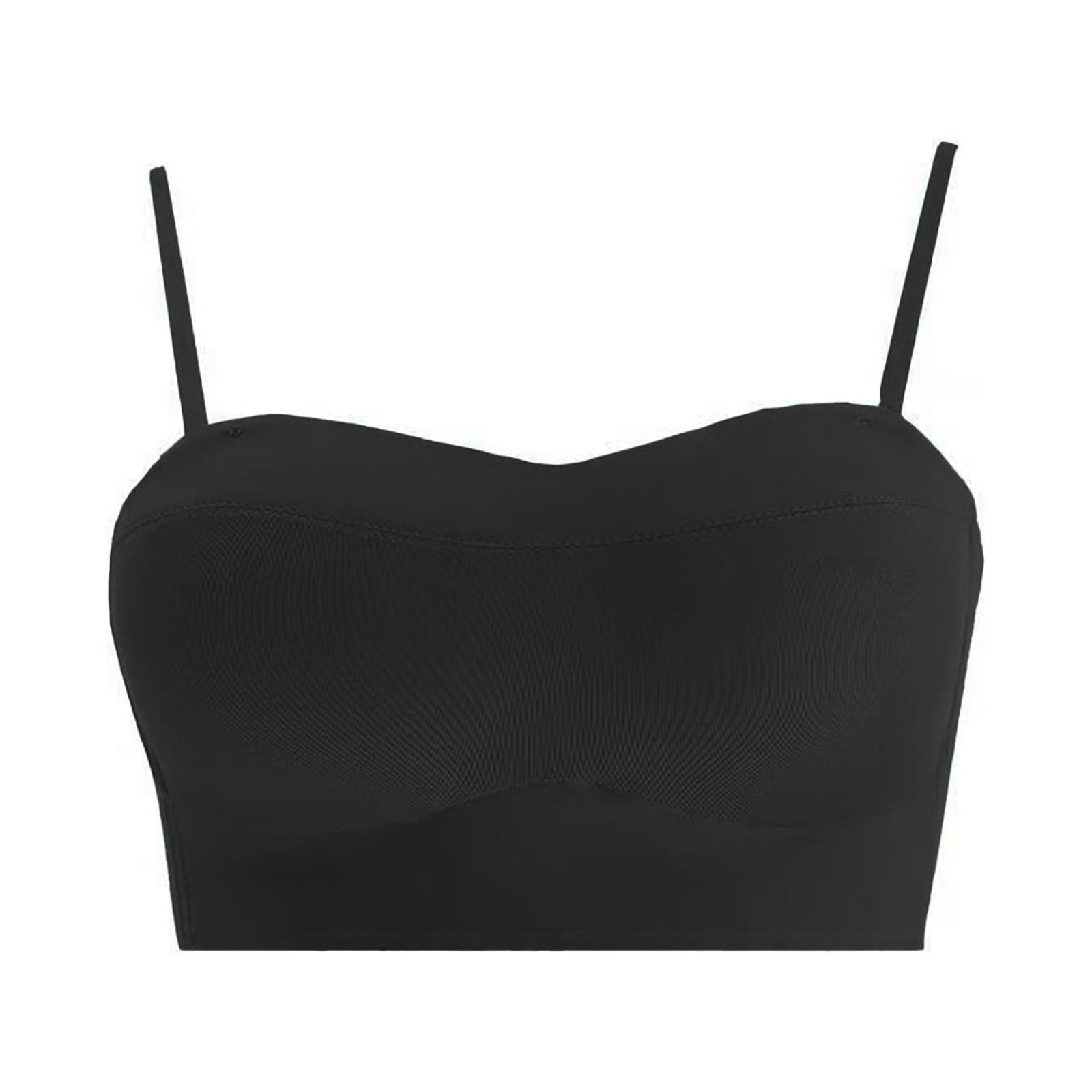 Taiaojing Womens Low Back Bra Strapless Bandeau Bra Full Coverage Anti Slip For Large Bust