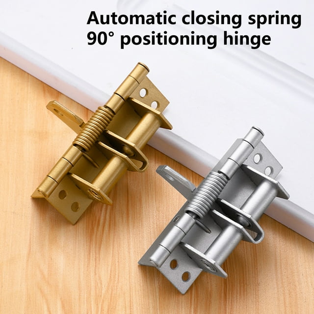 4-Inch Automatic Door Hinge Set 90 Degree Positioning, Universal Multifunctional, Heavy-Duty ...