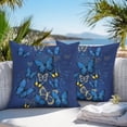 Blue Butterfly Outdoor Pillow Covers 18x18 Inch Throw Pillow Covers Set ...
