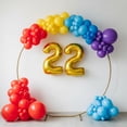 Gold Number 22 Mylar Foil Balloon 32 inch - Helium or Air Filled ...