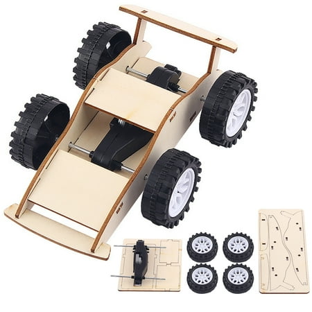 Assembly Model Kit Creative DIY Wooden Racing Car Set Educational Toy ...