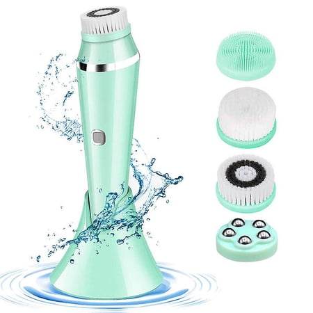 Facial Cleansing Brush, 4 In 1 Waterproof Electric Facial Brush Two-way ...