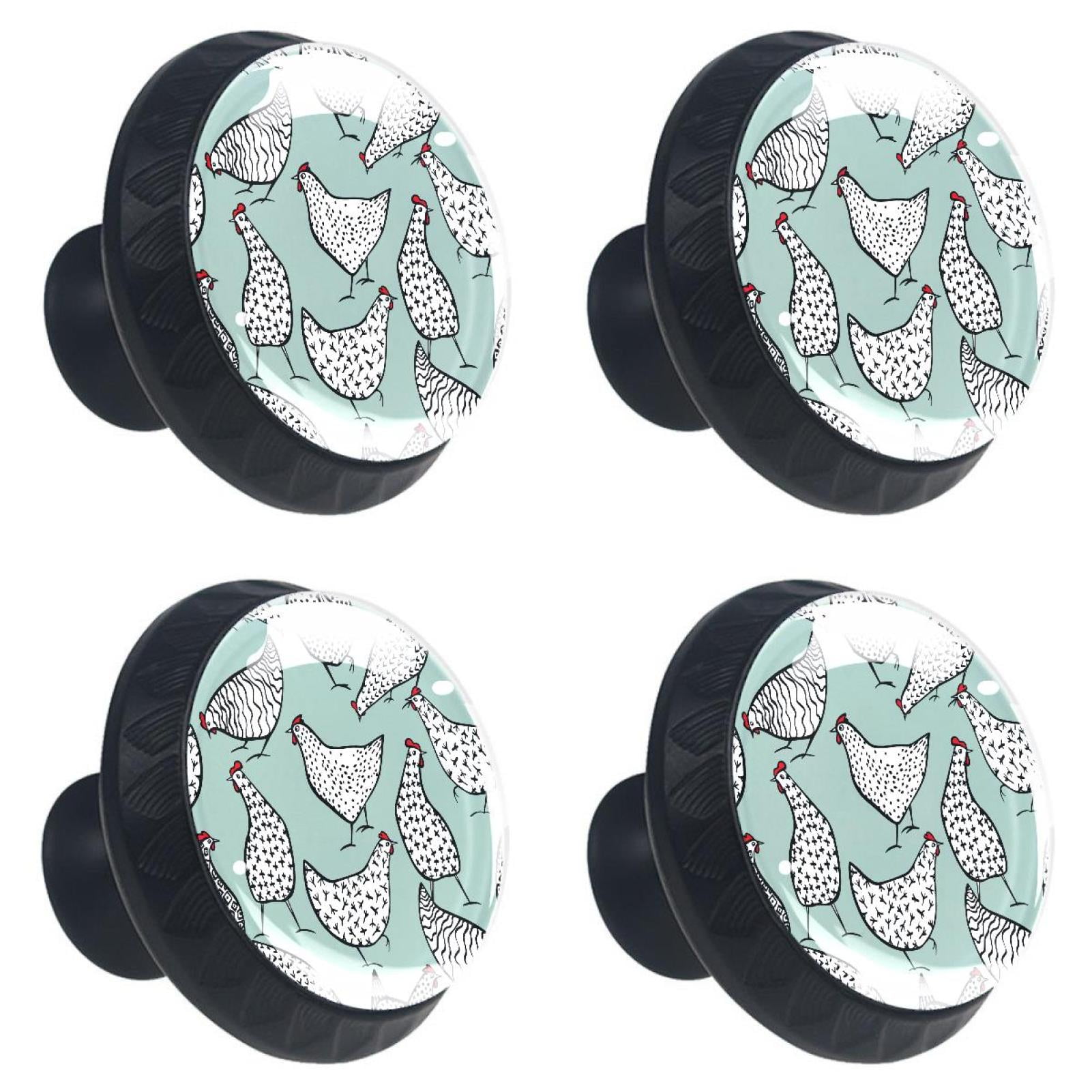 4 Pcs Chicken Roster Knobs for Kitchen Cabinet Cupboard Dresser ...