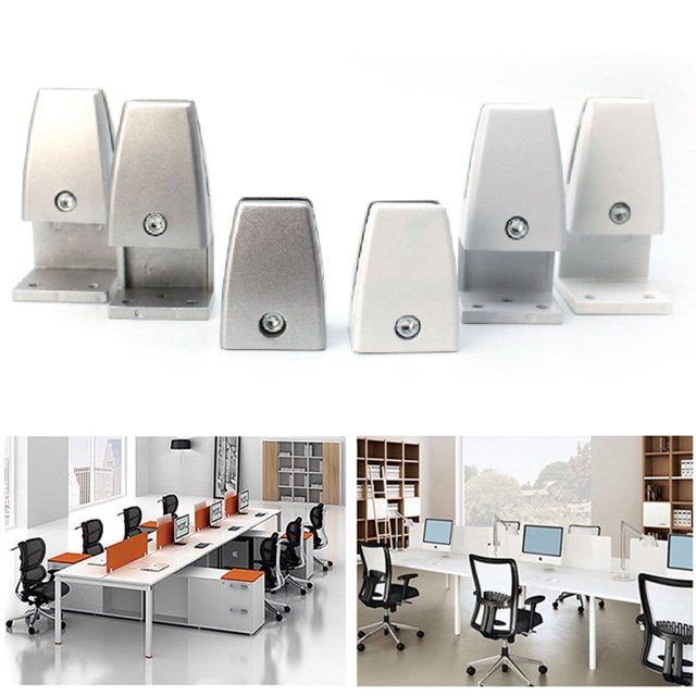 Aluminum Desk Screen Clamp for Fixing Glass Baffles and Furniture ...
