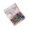 100 Pieces Stainless Steel Sewing Pins, 3mm Colored Pearl Head Straight ...