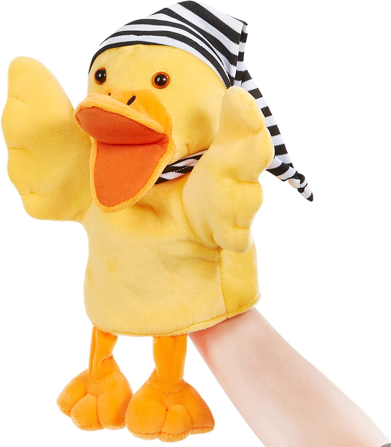 Duck Hand Puppet Vivid Plush Interactive Toy Yellow Hand Puppet with ...