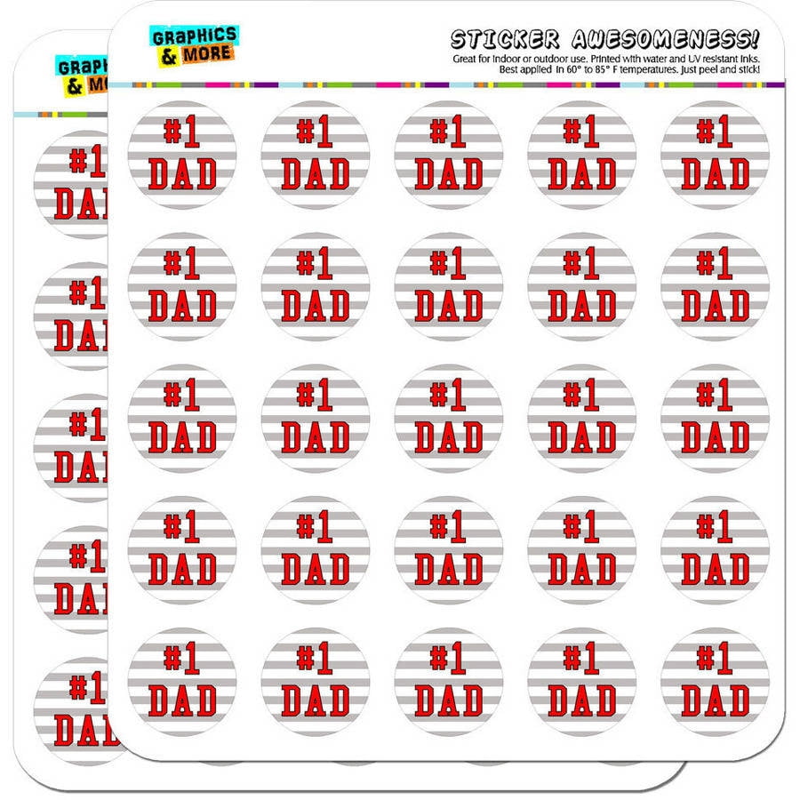 #1 Dad Number One Father 50 1" Planner Calendar Scrapbooking Crafting ...