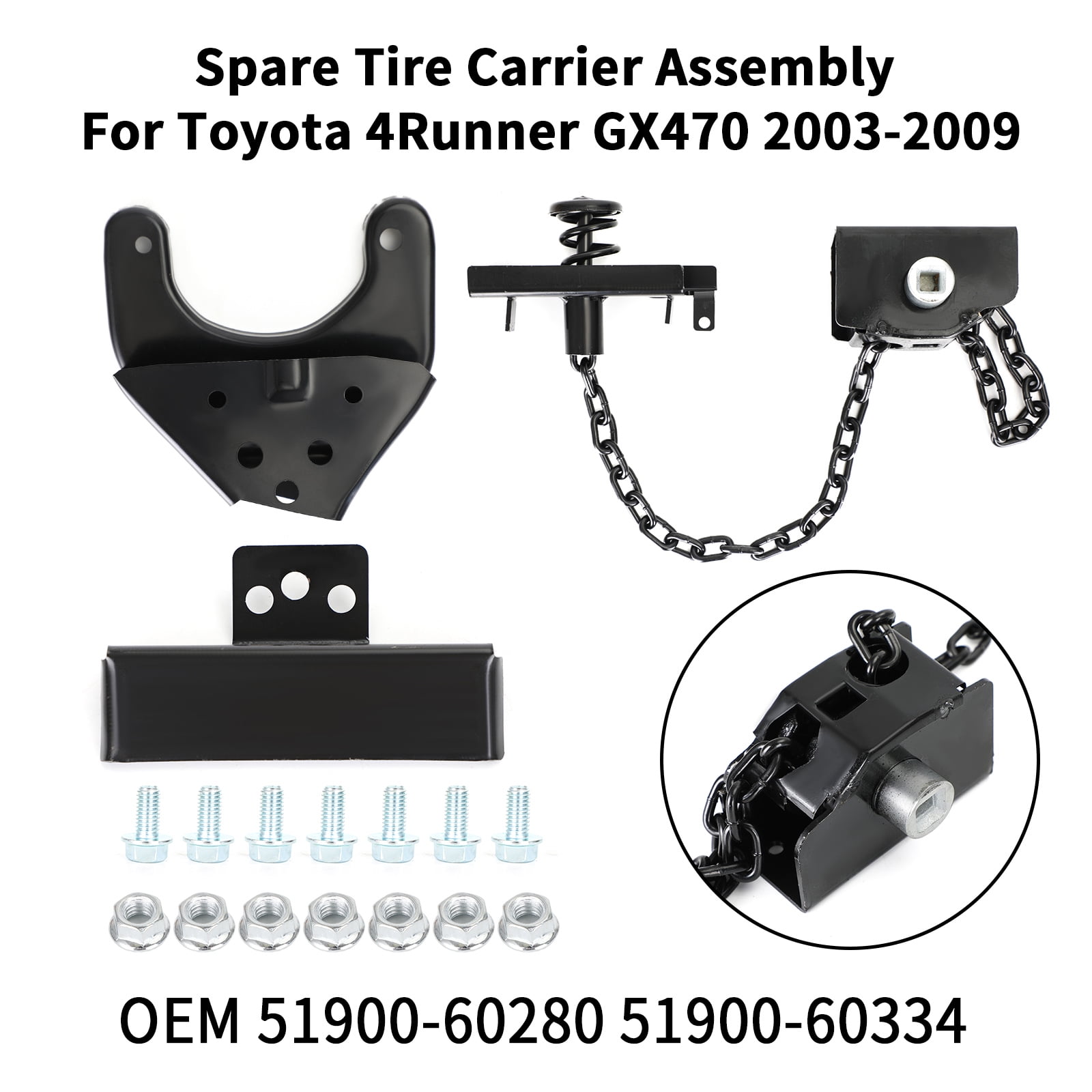 Mad Hornets Spare Tire Carrier Assembly 51900-60280 For Toyota 4Runner ...