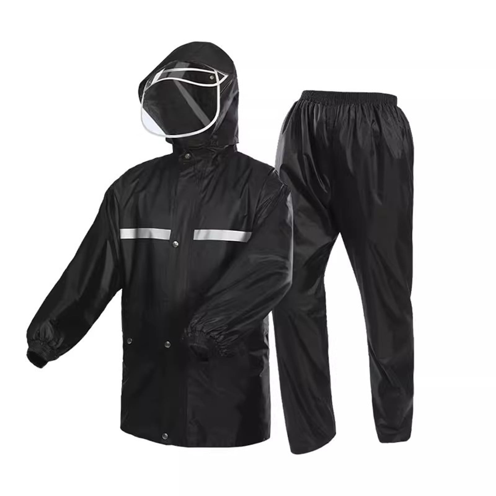 Sentmoon 2 Pieces Set Packable Rain Jacket and Womens Rain Pants with ...