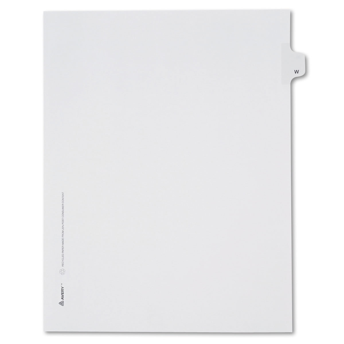 Avery Legal Paper Divider, Allstate Style, White, Side Tab W (82185 ...