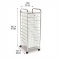 Simply Tidy Clear 10-Drawer Rolling Storage Carts - Chrome Frame with ...