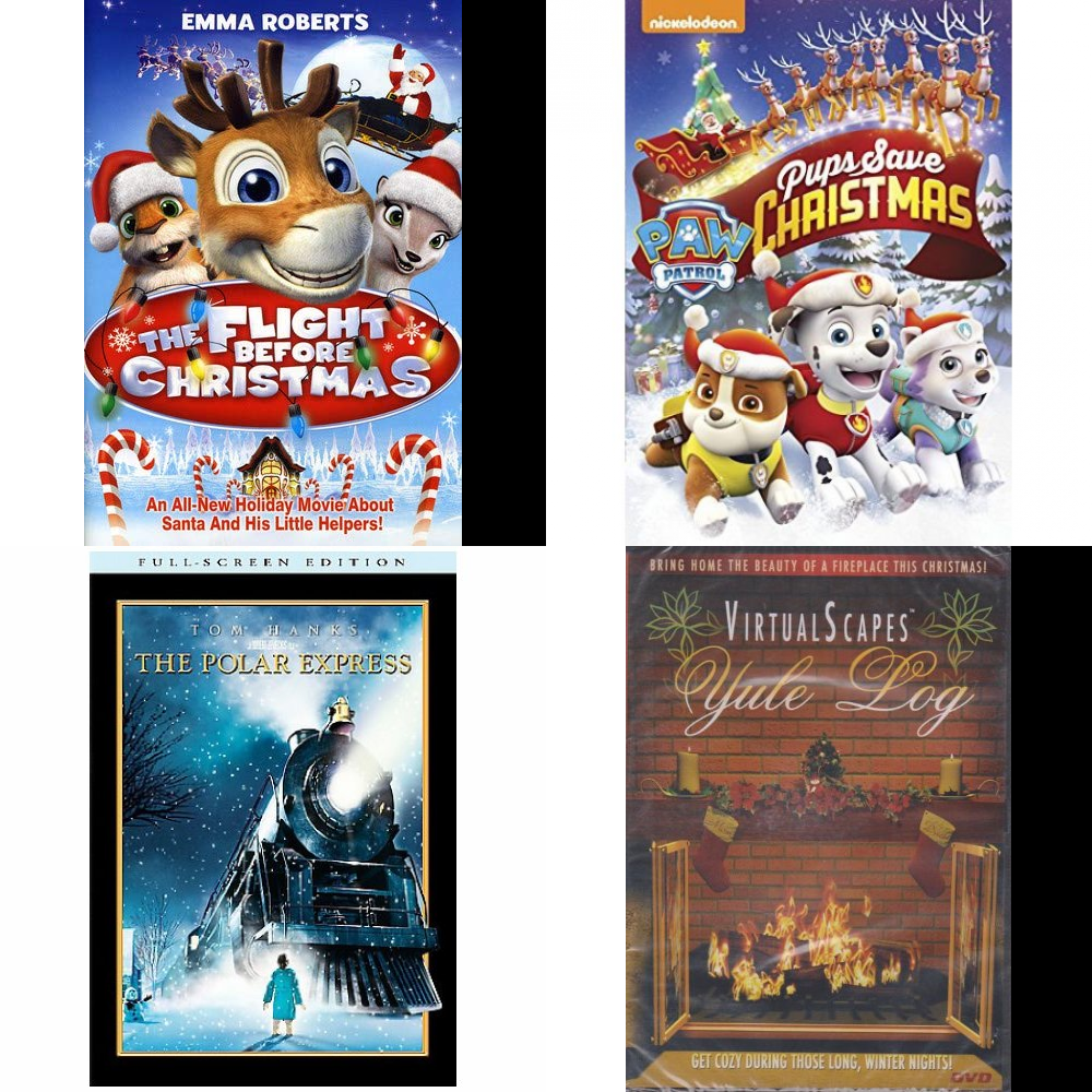 Christmas Holiday Movies DVD 4 Pack Assorted Bundle: The Flight Before ...