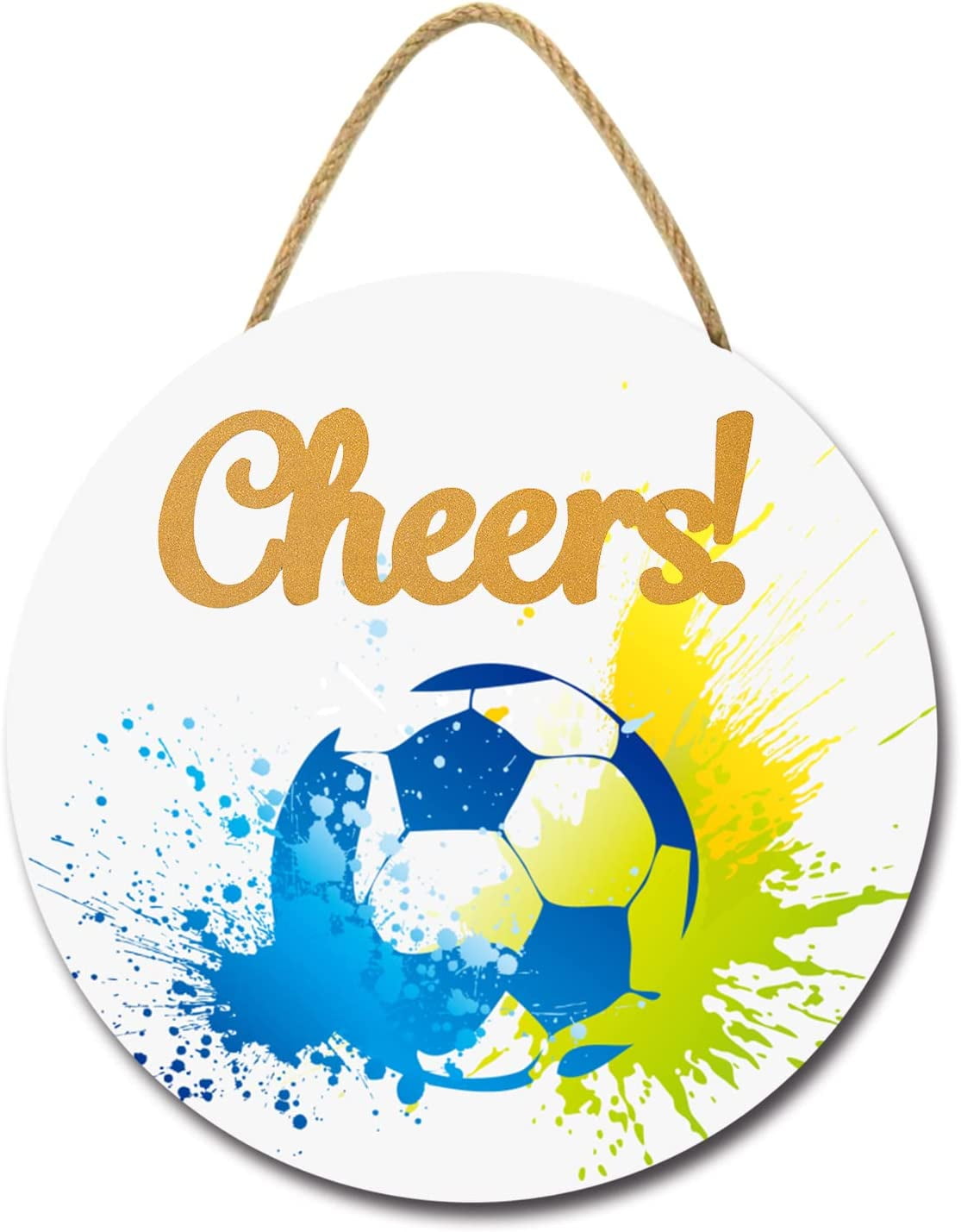 Eveokoki 11" Cheers Soccer Signs for Bar Pub Club Living Room Farmhouse ...