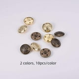 20pcs 1Inch Brass Flat Round Buttons Metal Buttons with Shank for ...