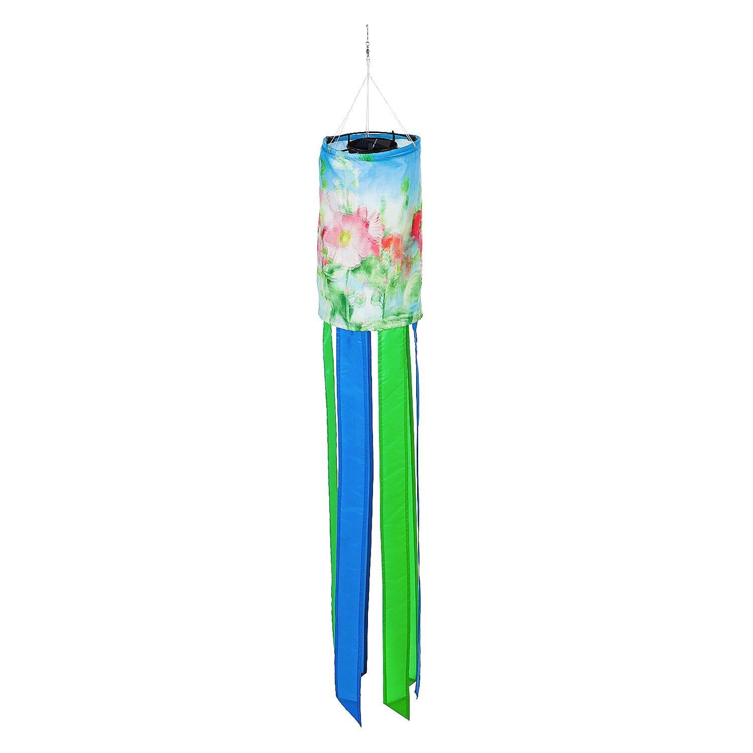 Evergreen Solar Illuminated Color Changing Windsock, Floral- 7 x 38 x 7 ...