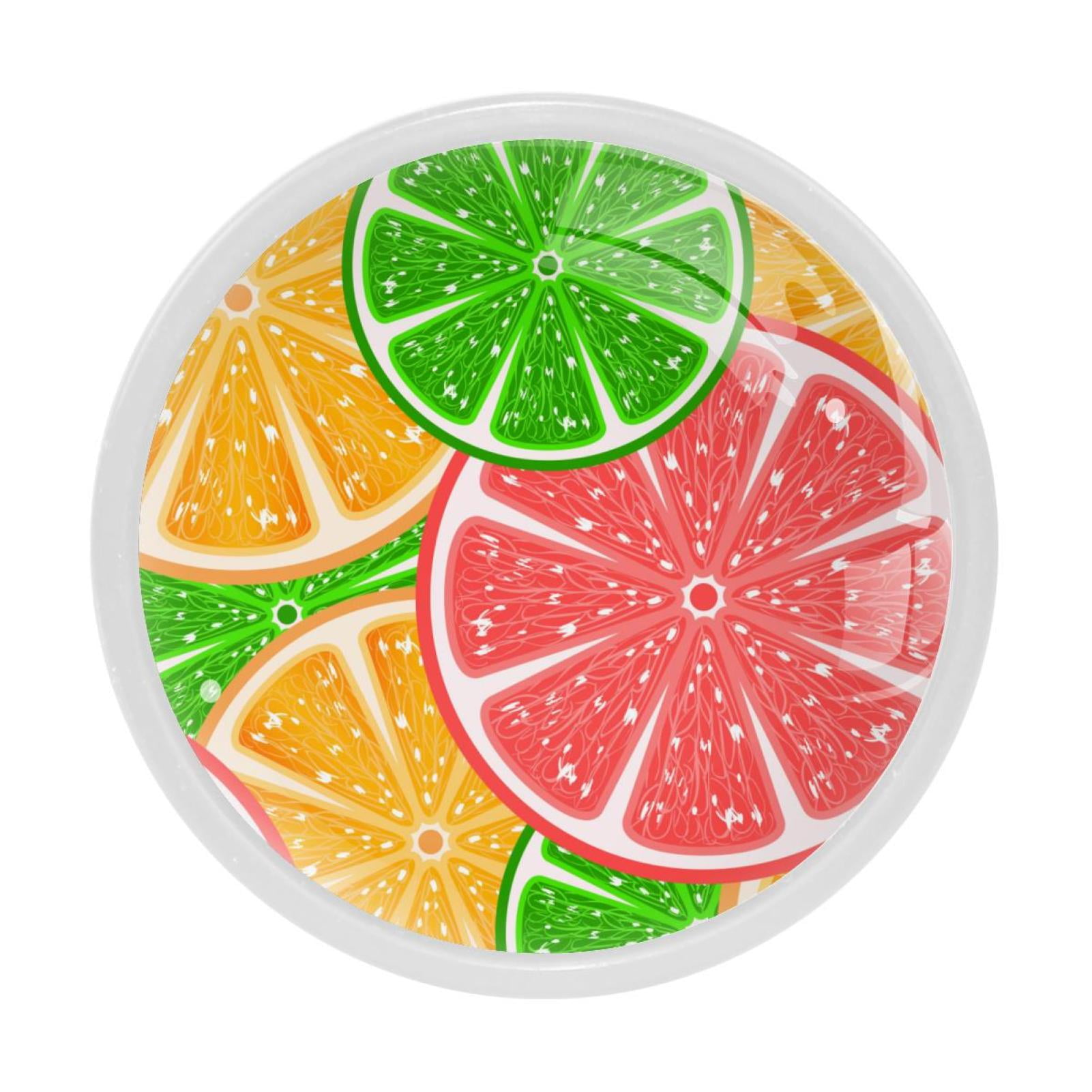4 Pcs Citrus Fruit Knobs for Kitchen Cabinet Cupboard Dresser Bookcase ...