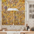 Abstract Artistic Swag Valance and Tier Set of 3, Yellow Ink Splashes ...