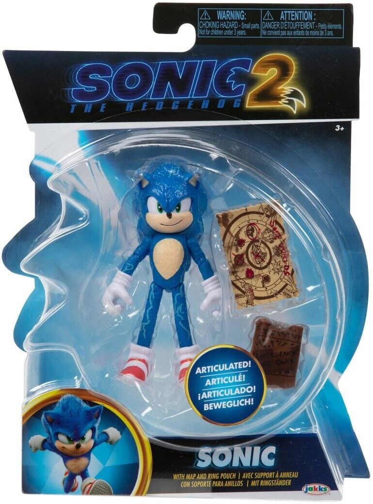 Sonic 2 Movie 4 Inch Figures Sonic with Map & Pouch - Walmart.com