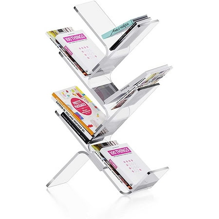 Acrylic Tree Bookshelf,Kids Bookshelf Book Rack,Transparent Floor ...
