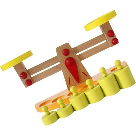Montessori Wooden Balance Scale Toys Kids Counting Game Calculation ...