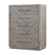 Modus Furniture Herringbone Solid Wood Six Drawer Dresser, Rustic Latte ...