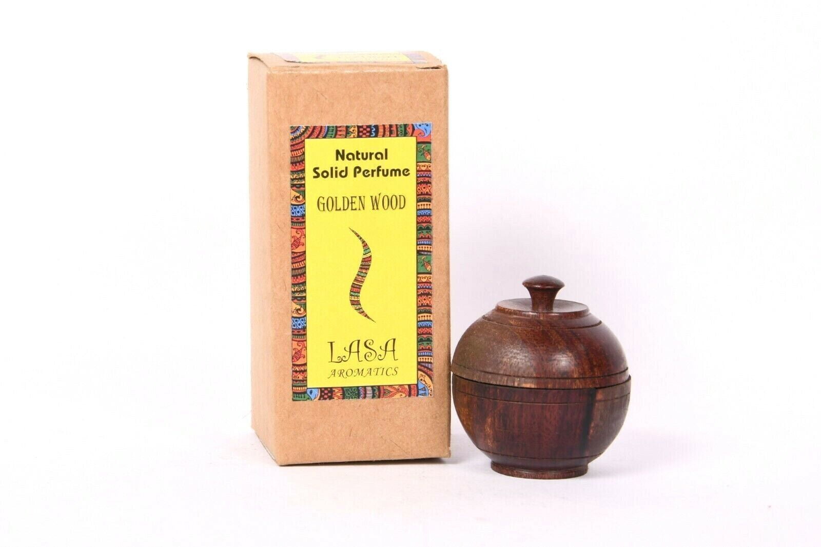 Lasa Natural Solid Perfume Long Lasting Fragrance in Wooden Jar 6 gm ...
