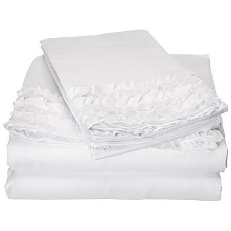 Ruffled Sheet Set White Twin | Walmart Canada
