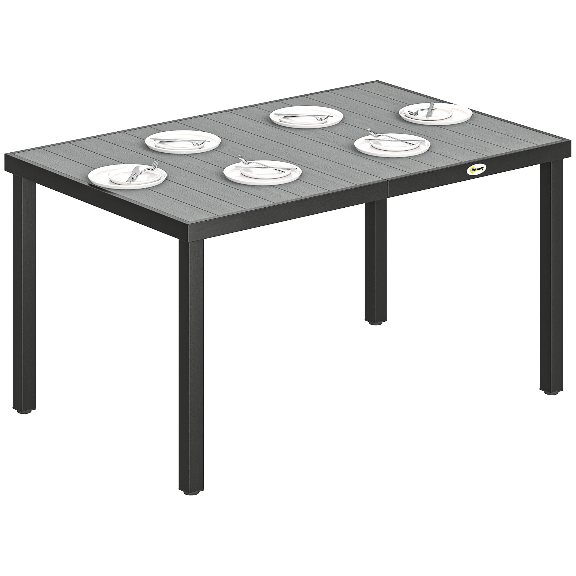 Click here for Outsunny Rectangular Patio Table For 6  55 Outdoor... prices
