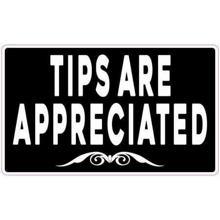 5in x 3in Tips Are Appreciated Magnet Vinyl Magnetic Business Sign ...