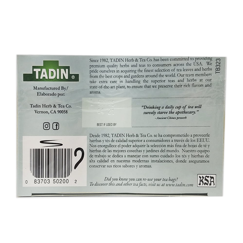 Buy Tadin Spearmint Tea. Natural Digestive Issue Helper. Belly ...