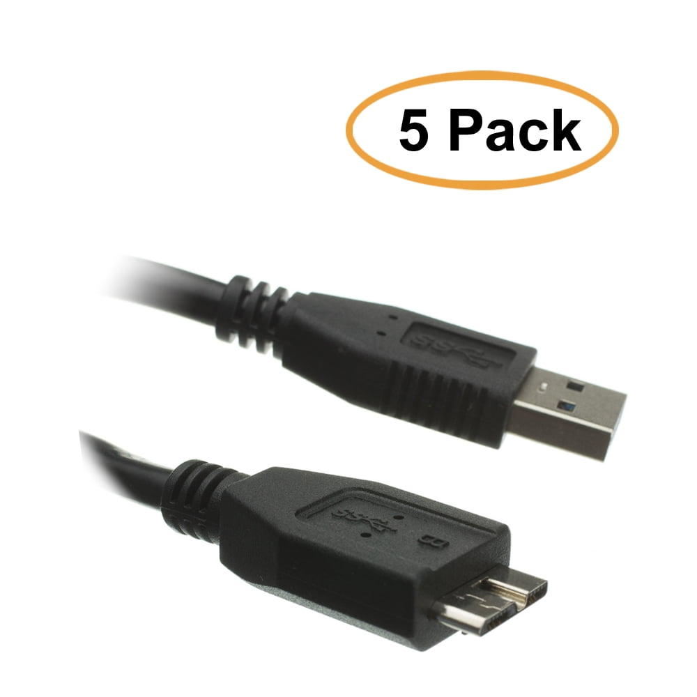 C&E Micro USB 3.0 Cable, Black, Type A Male to Micro-B Male, 6 Feet, 5 ...