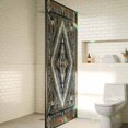 Abstract Ethnic Style Weaving Window Privacy Film, Rainbow Film ...